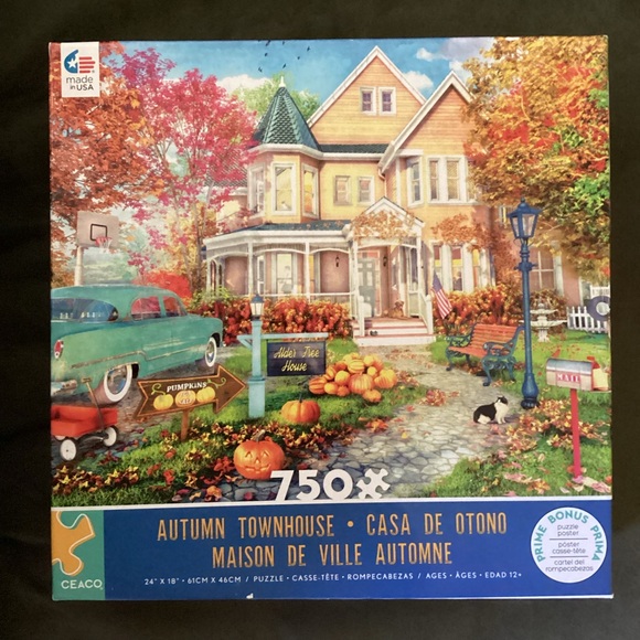 ceaco | Games | 75piece Ceaco Autumn Townhouse Puzzle | Poshmark